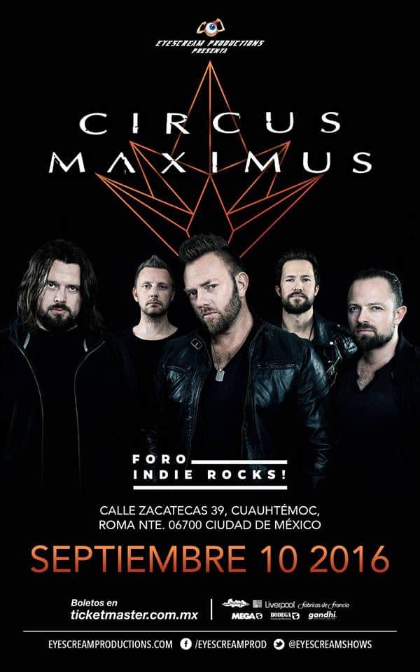 Circus Maximus por primera vez en México - Indie Rocks!