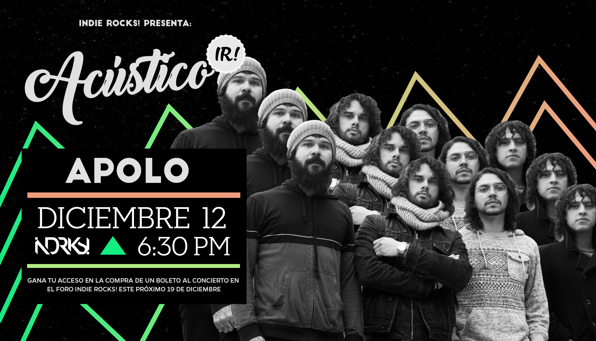 Gana un acceso para el acústico de Apolo - Indie Rocks!