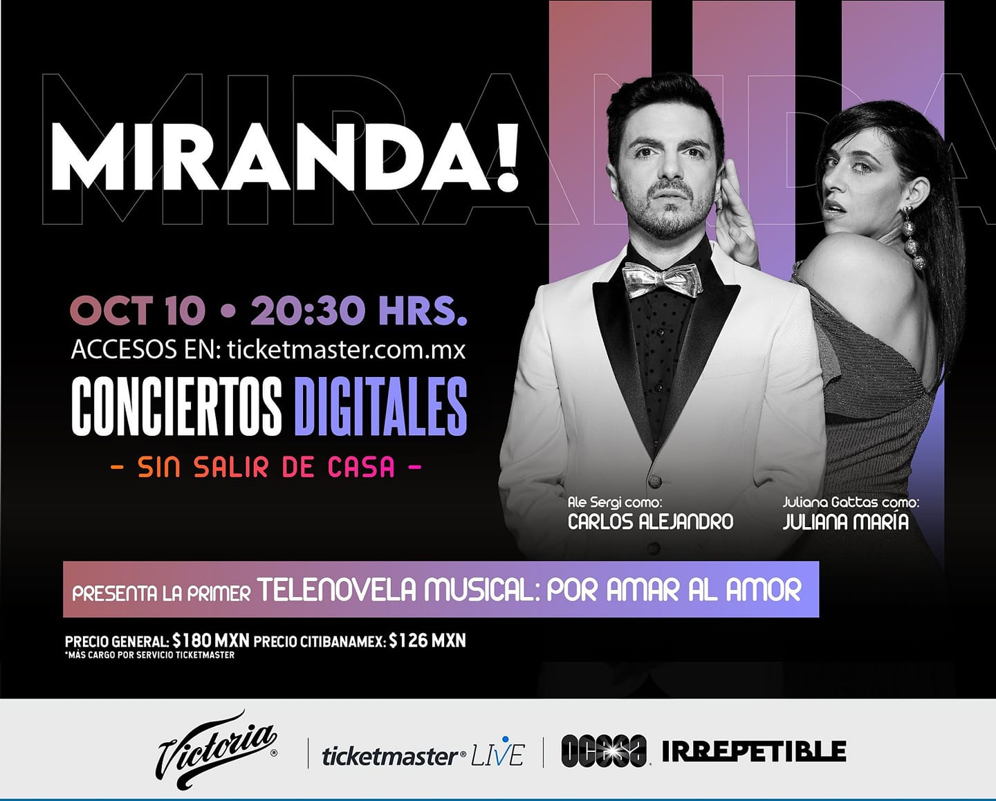 Miranda! anuncia show vía streaming