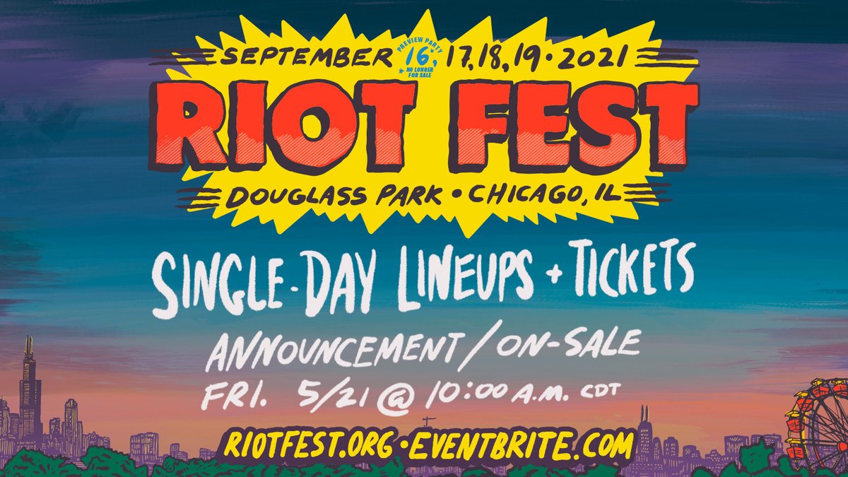 ¡Riot Fest 2021 tiene line up completo!
