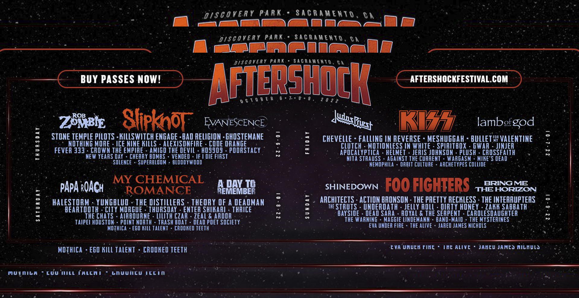 Llega el festival Aftershock 2022