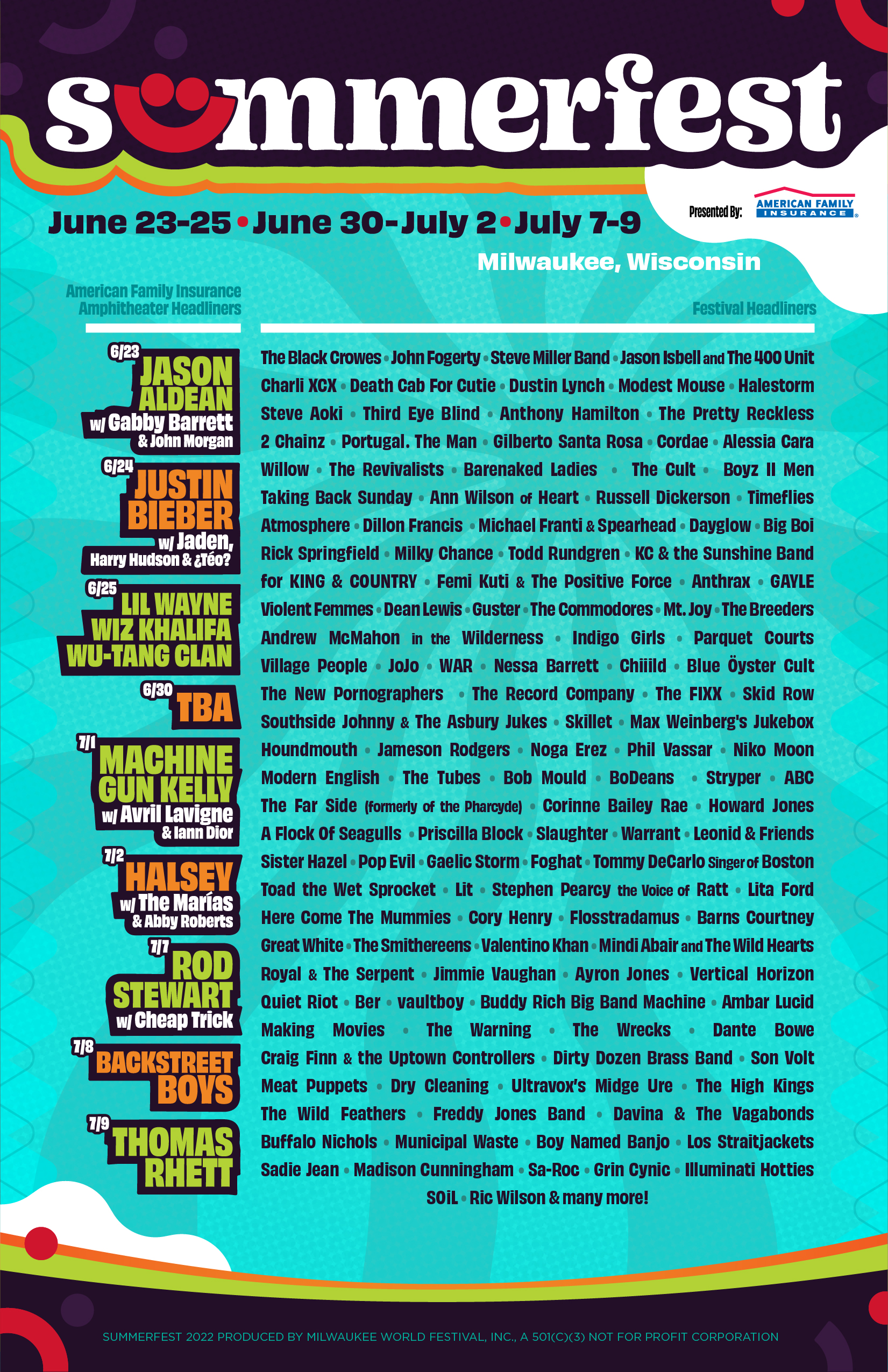 Este es el lineup del Summerfest 2022