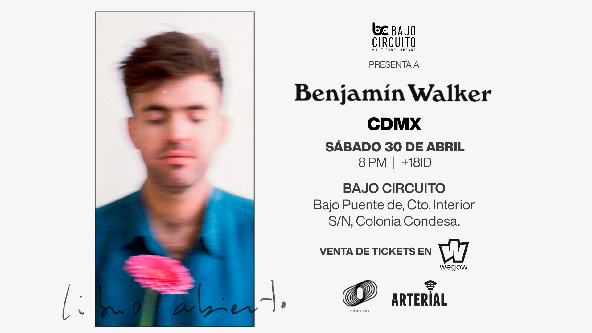 ¡Benjamín Walker estará en CDMX!