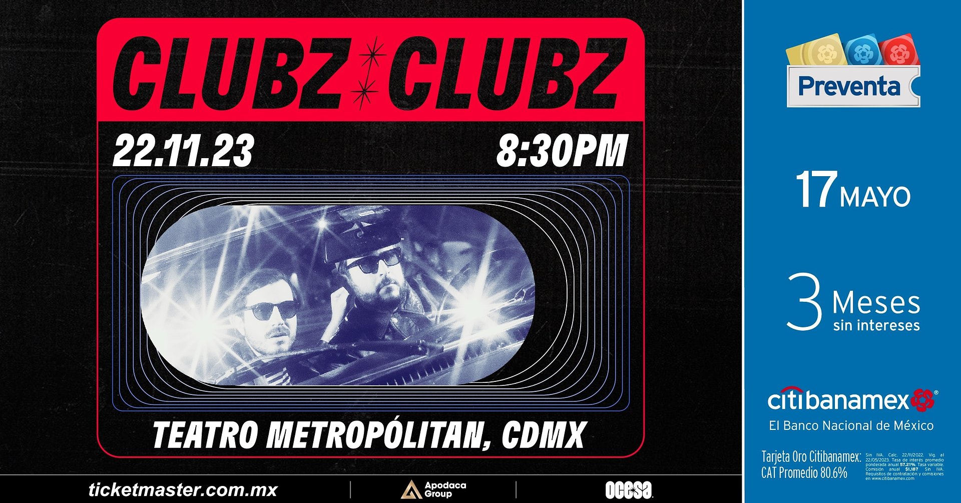 Clubz llegará a romperla al Teatro Metropólitan