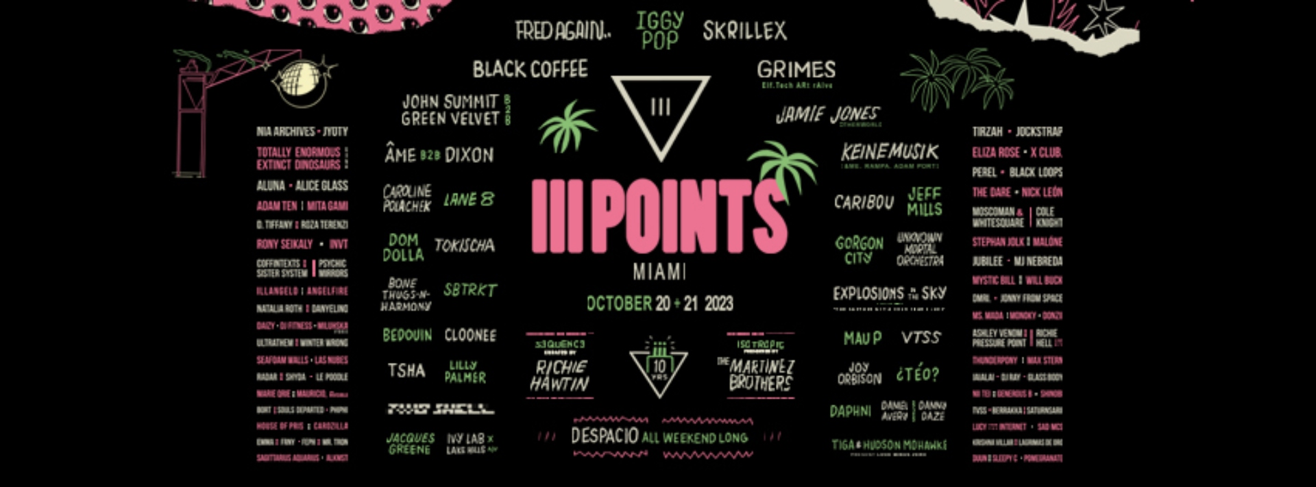 Conoce el cartel del Festival III Points 2023