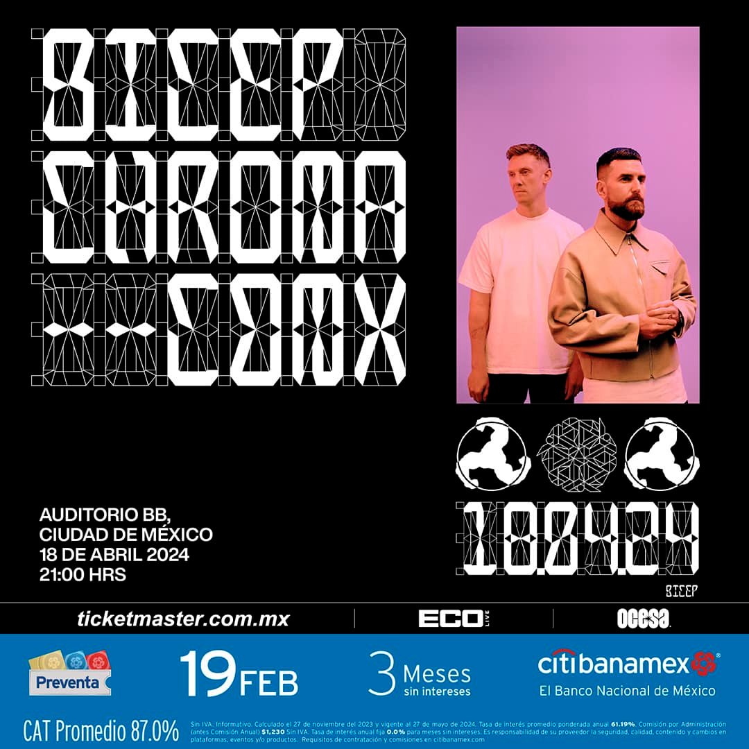 PRECIOS: Bicep se presentará en el Auditorio BB