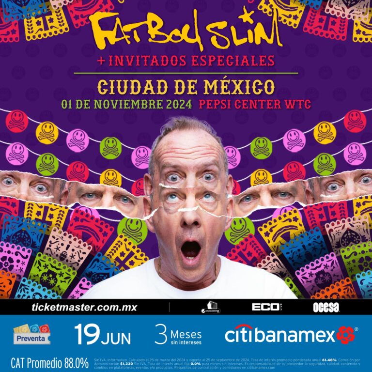 PRECIOS: Fatboy Slim llegará al Pepsi Center WTC