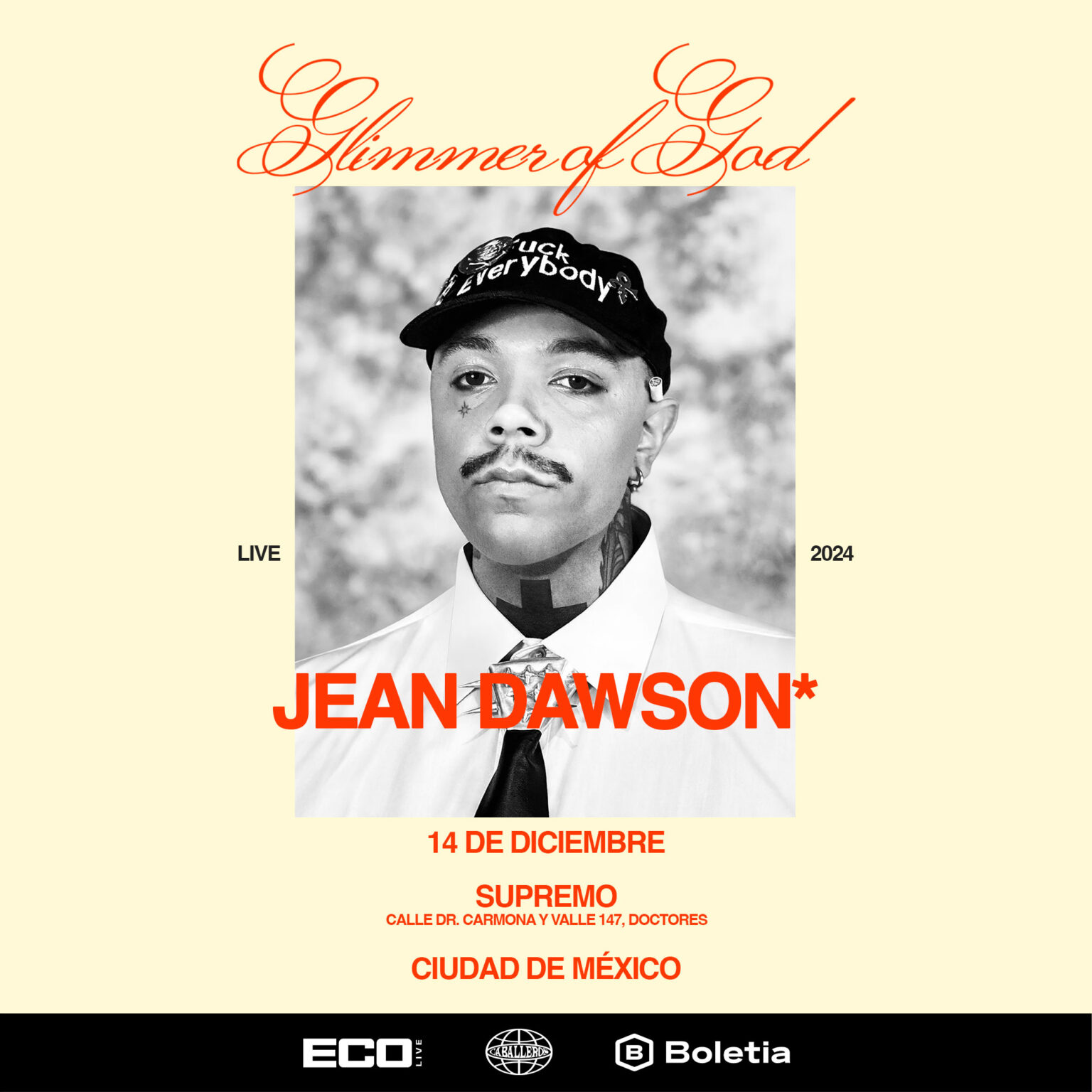 PRECIOS: Jean Dawson se presentará en Supremo
