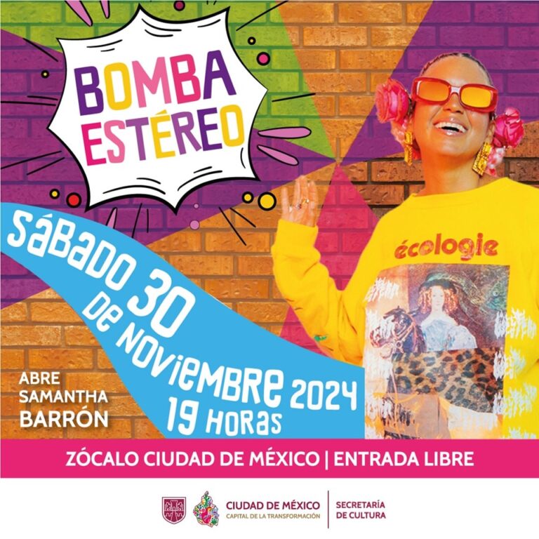 Bomba Estéreo se presentará en el Zócalo de la CDMX