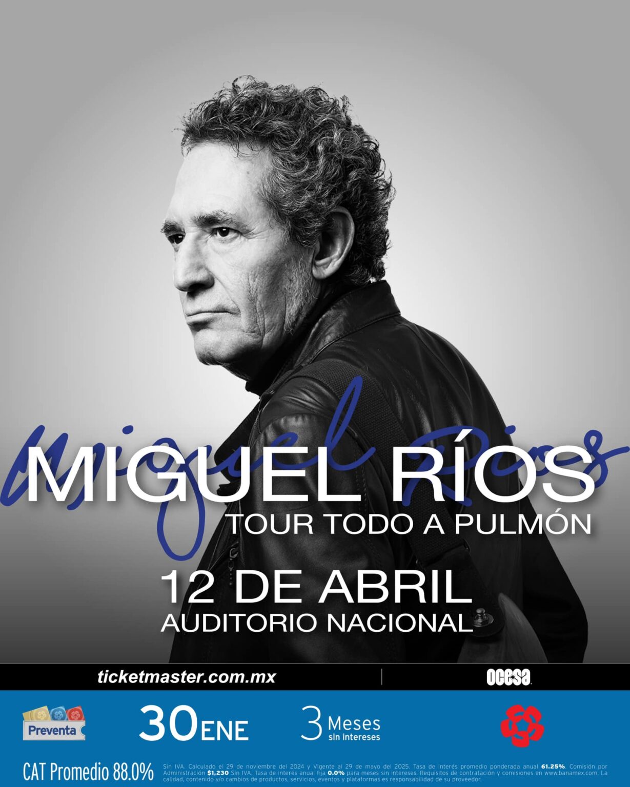 PRECIOS: La leyenda de rock en español, Miguel Ríos, llegará al Auditorio Nacional