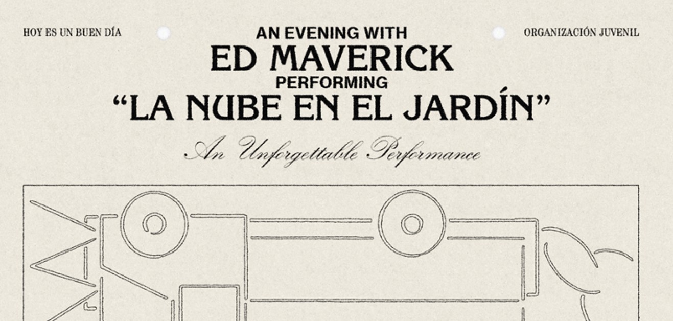 Ed Maverick anuncia el tour, 'La Nube en el Jardín'