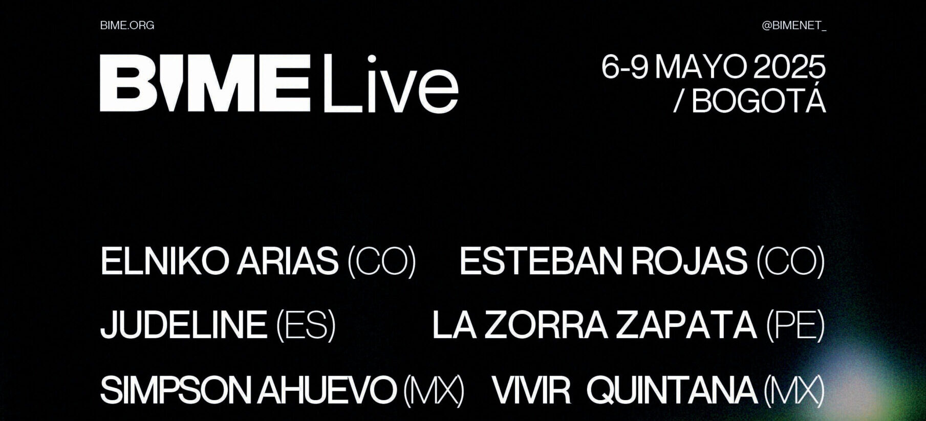 BIME Bogotá anuncia el cartel completo de BIME Live 2025