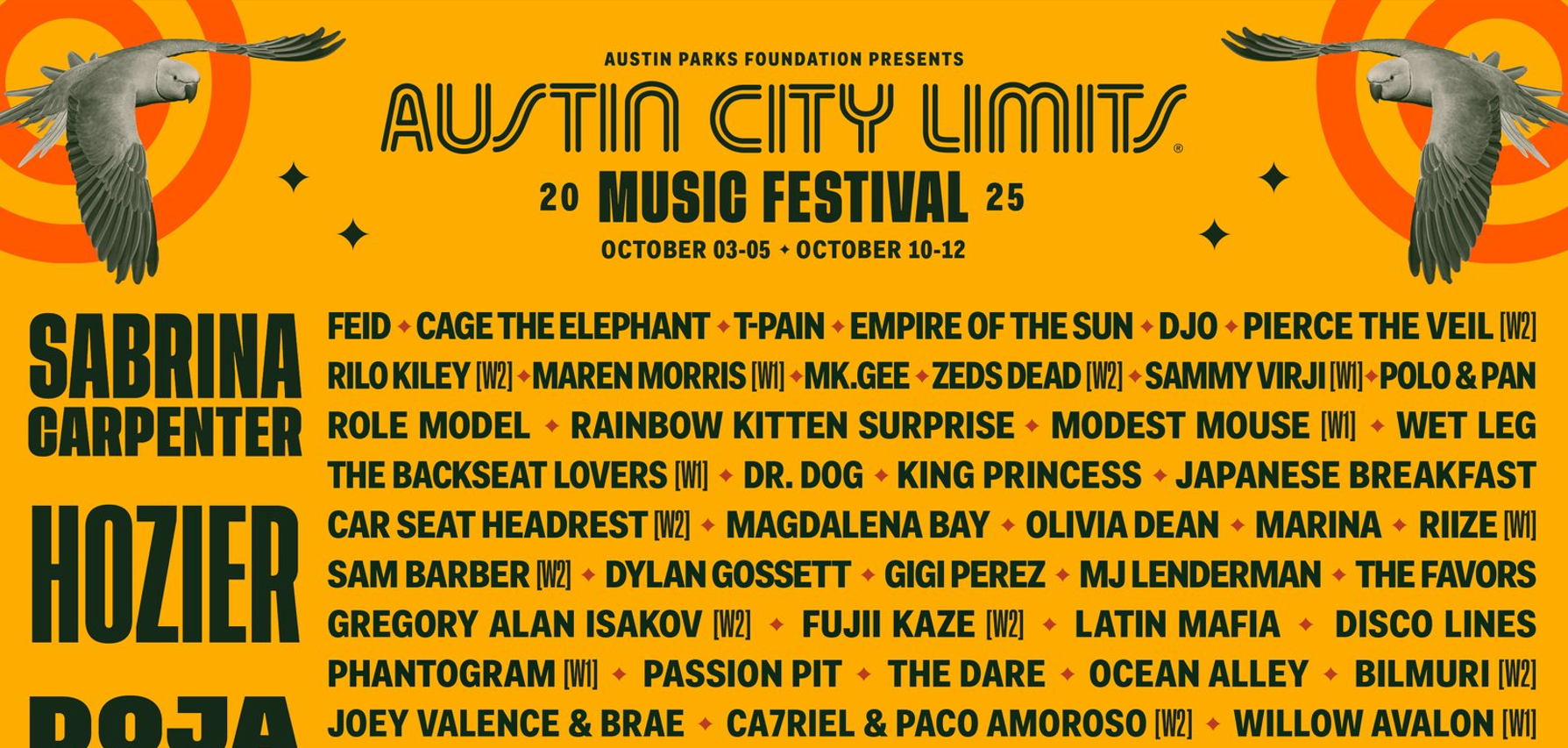 PRECIOS: Austin City Limits Music Festival 2025 revela lineup