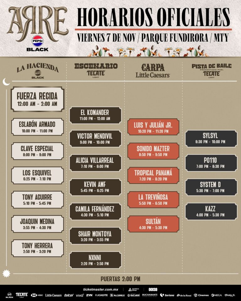 ARRE Pepsi Black 2025: lineup, precios, horarios, mapa y más